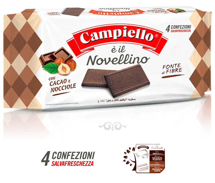 Novellino with cocoa and hazelnuts - Campiello biscotti